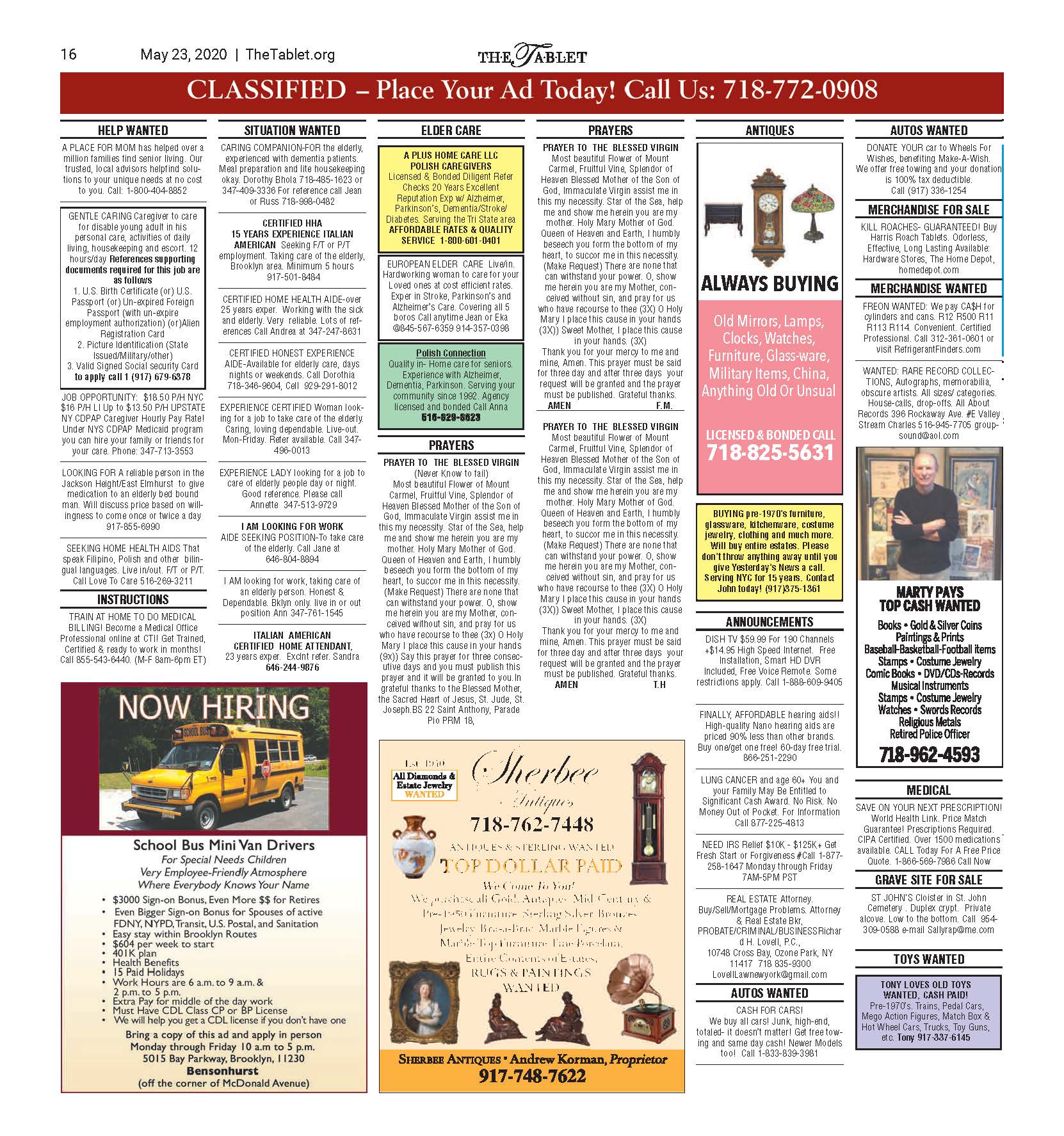 Brooklyn and Queens classifieds - The Tablet