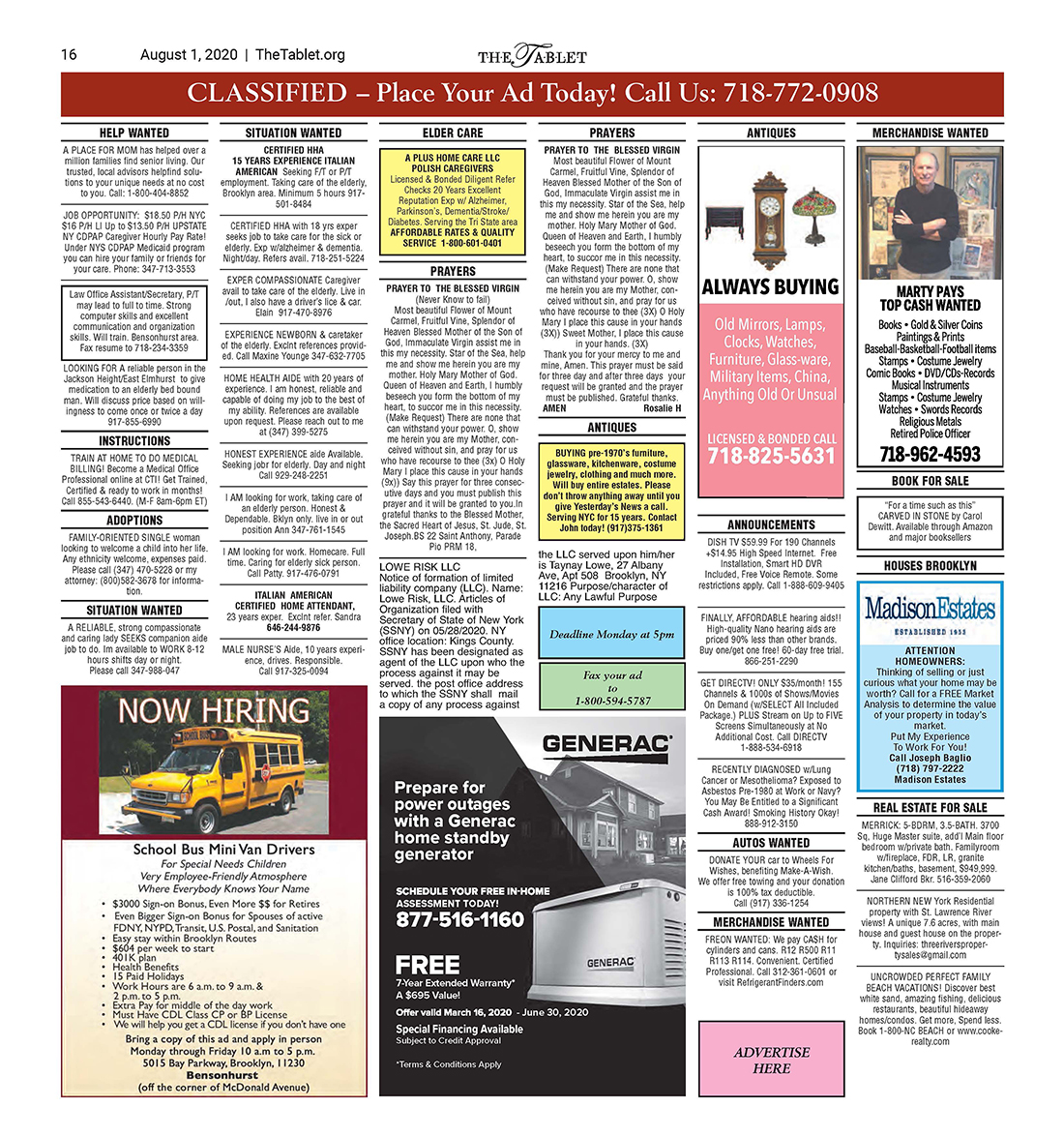 Brooklyn and Queens classifieds - The Tablet