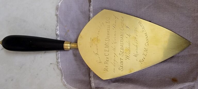 Trowel Returned to St. Sebastian After 126 Years - The Tablet